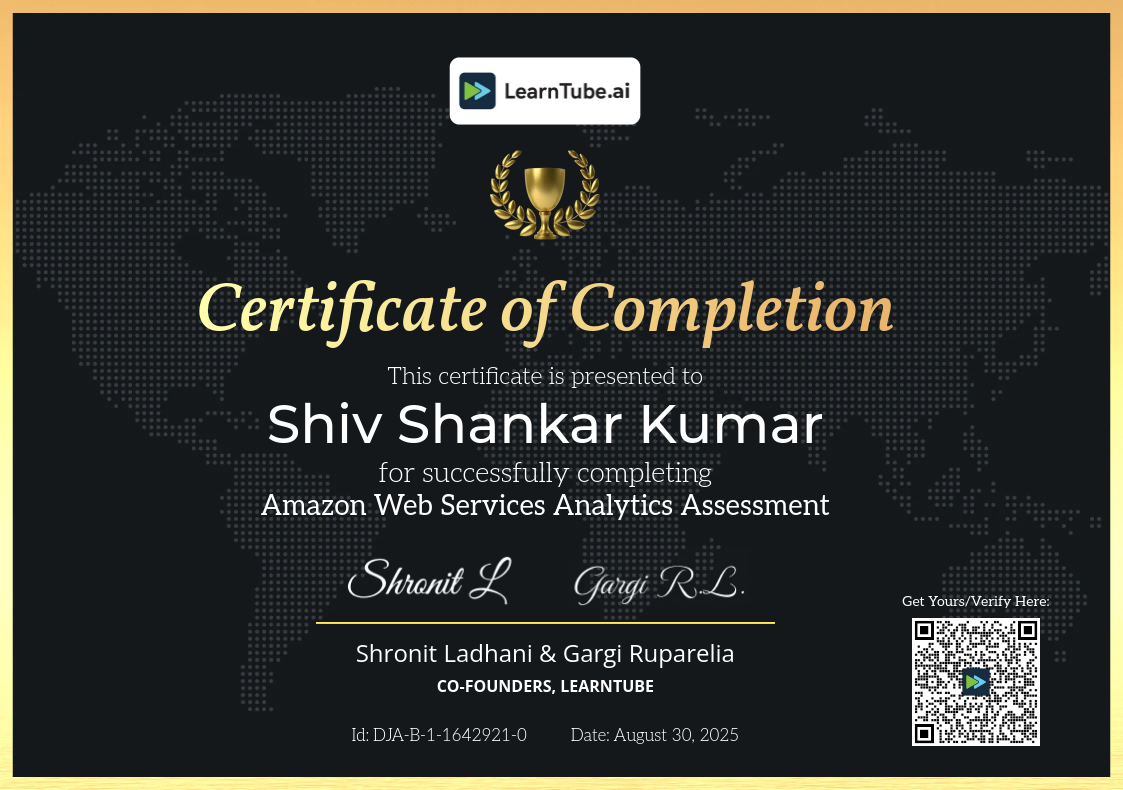 Shiv Shankar Kumar - Gen AI ll ML ll LLM ll NLP II DevSecOps || AWS & Azure ll Docker || K8S ...